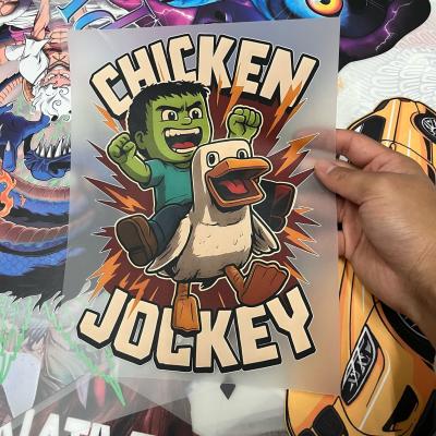 China Chicken Jockey DTF Ready To Press Transfer – Wholesale Custom Heat Press Sticker For T Shirt Fabric, High Quality Iron On Design for sale