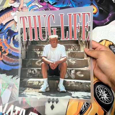 China Trump Thug Life DTF Transfer – Ready To Press Custom Heat Press Stickers, Wholesale Design For Clothing & Streetwear for sale