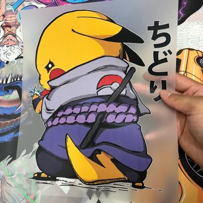 China ちどり Pikachu Uchiha Custom Size DTF Heat Transfer Stickers – High Quality PET Film, Durable & Ready To Press For T-Shirt Brand Design for sale
