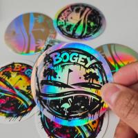China NEW your text here holographic vinyl stickers, custom logo holographic vinyl stickers, custom bumper sticker holographic vinyl custom logo for sale