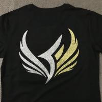China customized Fine Flake Glitter Iron On Logos/Metallic  Glitter Vinyl Logos for Clothing for sale