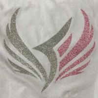 China customized Fine Flake Glitter Iron On Logos/Metallic  Glitter Vinyl Logos for Clothing for sale