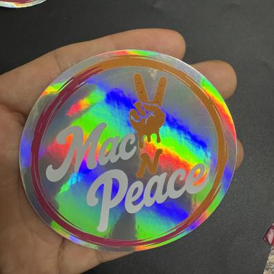 China Premium holographic vinyl Stickers/Individual cut holographic stickers/Holo die cut decals Sticker for sale