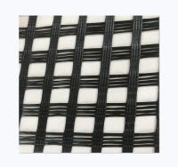 China Creep Resistant Polyester Geogrid Geosynthetic Material In Soft Foundation 50-100m Length for sale