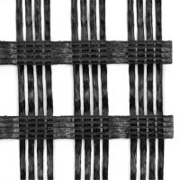 China Pavement PVC Coated Polyester Netting Geogrid For Slope Protection And Road Construction for sale