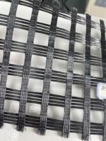 China Pavement PVC Coated Polyester Netting Geogrid For Slope Protection And Road Construction for sale