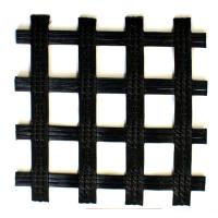 China Biaxial Woven Coated PVC Coating  Polyester Geogrid For Road Foundation for sale