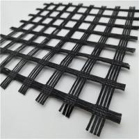 China Fiberglass Reinforcement Geogrid Coated With Elastomeric Polymer For Basal Construction for sale