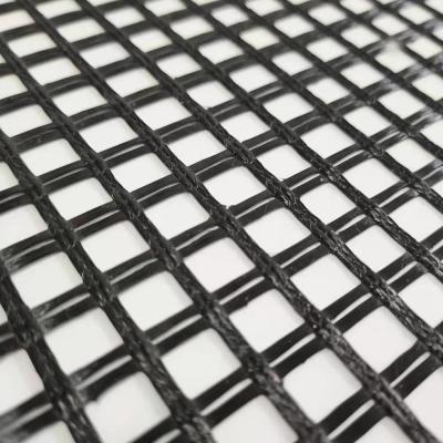 China Bitumen Coated Asphalt Pavement Fiberglass Geogrids For Road Highway Pavement Construction for sale