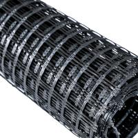 China High Tensile Strength Basalt Fiber Mesh Geogrid For Asphalt Reinforcement Concrete Construction for sale