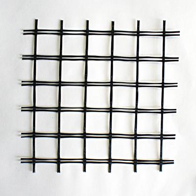 China Fiberglass Pavement Reinforcement Geogrid , Asphalt Crack Prevention Geogrid 1m-6m Width for sale