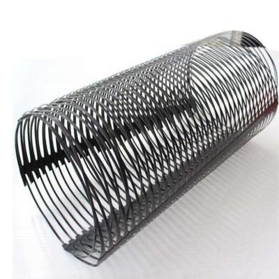 China 65KN/M Plastic HDPE Uniaxial Geogrid Black Color For Retaining Wall for sale