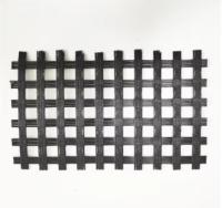 China 50-50KN/M Coated Bitumen Fiberglass Mesh Geogrid For Parking Lot Pavement Reinforcement for sale
