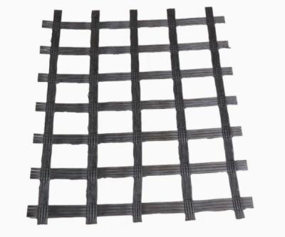 China Asphalt Glass Fiber Geogrid 150-150KN/M For Airport Taxiway Pavement for sale