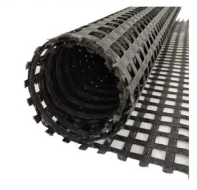 China Reinforcing Glass Grid Asphalt Fiberglass Geogrid 120-120KN/M Preventing Road Surface Cracks for sale
