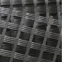 China Bitumen Coated 50-50KN/M Fiberglass Geogrids Parking Lot Asphalt Pavement Reinforcement for sale
