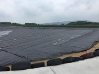 China 1mm Black HDPE Geomembrane For Salt Pond Linging Covering Prevent Seepage for sale