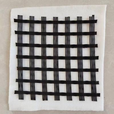 China Roadbridge Civil Engineering Composite Geogrid With Fiberglass Geogrid And Geotextile for sale