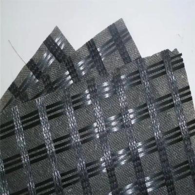 China Asphalt Coated Fiberglass Composite Geogrid Geotex Geomat Geogrid Composite for sale