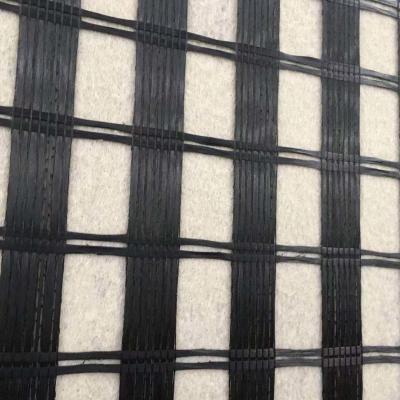 China Rigid Strength Composite Geogrid 20 Kn 30 Kn 40 Kn Biaxial Geotextile Composite Polyester Geogrid for sale