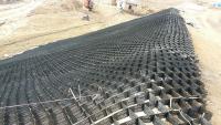 China 100mm 150mm ASTM Standard Textured HDPE Geocell For Eroison Control Load Support for sale