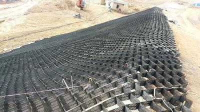 China 100mm 150mm ASTM Standard Textured HDPE Geocell For Eroison Control Load Support for sale