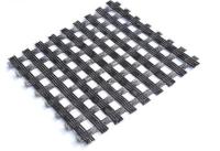 China 200-200KN/M Biaxial Grid Polyester Geogrid Woven Coated Warp Knitted Soft Soil Foundation for sale