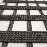 China 250 KN/m Reinforce Polyester Uniaxial Geogrid Dam And Slope River Bank Embankment Stabilization for sale