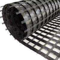 China 250 KN/m Reinforce Polyester Uniaxial Geogrid Dam And Slope River Bank Embankment Stabilization for sale