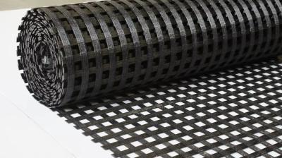 China Two Direction Reinforcement Polyester Geogrids High Strength For Soft Soil Foundation for sale