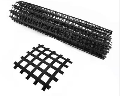 China UX BX Reinforce Polyester Mesh Geogrid Stabilizing Foundation Slope Road Construction for sale