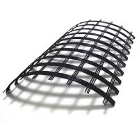 China Soil Reinforcement 120-120KN Polyester Geogrid Mesh For Embankment Retaining Walls Slopes for sale