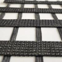 China 5.2x100M 200-30KN/M Polyester PET Geogrid for Landslide Repair Soil Reinforcement for sale