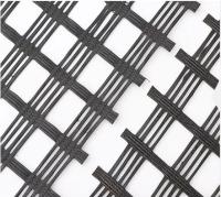 China 80-80KN/M Glass Fiber Geogrid Asphalt Biaxial Reinforce Geogrid for Parking Lots for sale