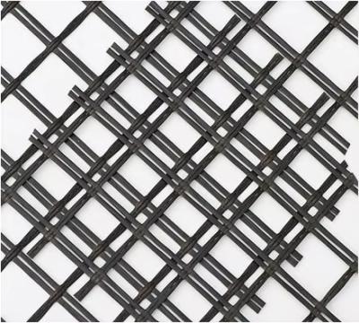 China 50KN Reinforced Airport Runway Fiberglass Geogrid Asphalt Placement Biaxial Glassgrid for sale