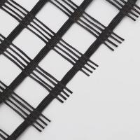 China 12.8x12.8mm Glassfiber Asphalt Biaxial Reinforce Geogrid For Road Pavement for sale