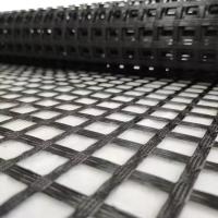 China High Strength 120-120 Fiberglass Geogrid Reinforcement Solution Slope  Retaining Walls  Prevents Erosion Strengthens Soil for sale
