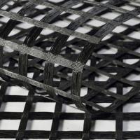 China High Strength Uniaxial Polyester Geogrid For Railway Road Construction for sale