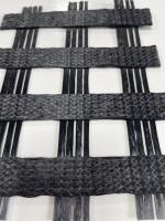 China 300-50 KN/m Reinforce Polyester Uniaxial Geogrid Dam And Slope River Bank Embankment Stabilization for sale
