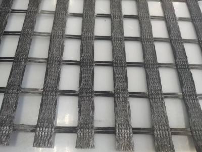 China 200-200KN/M Polyester Geogrid Woven Coated Warp Knitted Soft Soil Foundation for sale