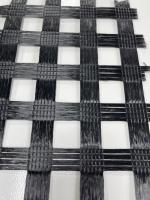 China Biaxial Geogrid Woven Coated Polyester Geogrid Highway construction  basal reinforcement for sale