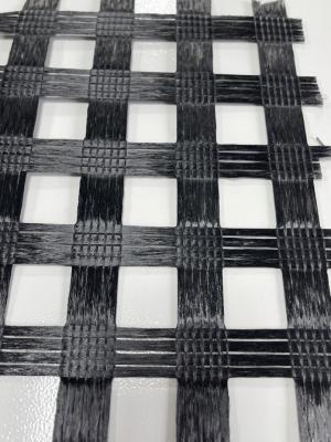 China Biaxial Geogrid Woven Coated Polyester Geogrid Highway construction  basal reinforcement for sale
