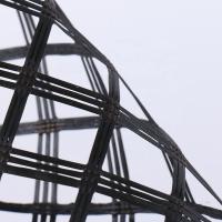China Warp-Knitting Biaxial Uniaxial Polyester Reinforced Geogrid For Reinforcing Pavement Concrete Road for sale