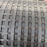 China Acid And Alkali Resistant Warp Knitted Polyester Geogrids For Landfill Side Slopes Reinforcement for sale