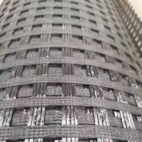 China PVC Or SBR Coated UX Reinforced Polyester Geogrid Steep Slopes Reinforcement for sale