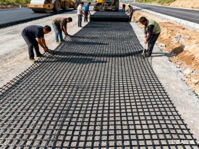 China Soil Stabilization Warp Knitting Polyester Biaxial Geogrid Reinforcement for Civil Engineering for sale