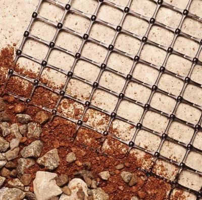China Plastic Mesh Grid Biaxial Geogrid Made Of Polypropylene (PP) For Soil Stabilizer On Roads for sale