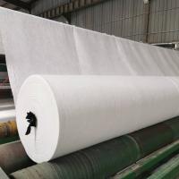 China Short Filament Pet Polyester Geotextile Nonwoven Black And White Color Geosynthetic Materials Road Geotextiles for sale