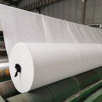 China Short Filament Pet Polyester Geotextile Nonwoven Black And White Color Geosynthetic Materials Road Geotextiles for sale