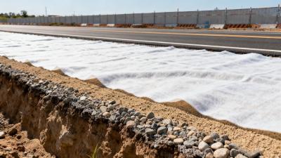 China Drainage Fabric  Geotextile Filter Fabric Geofabrics Cloth Non Woven Geotextile for Solid Waste Landfill Project for sale
